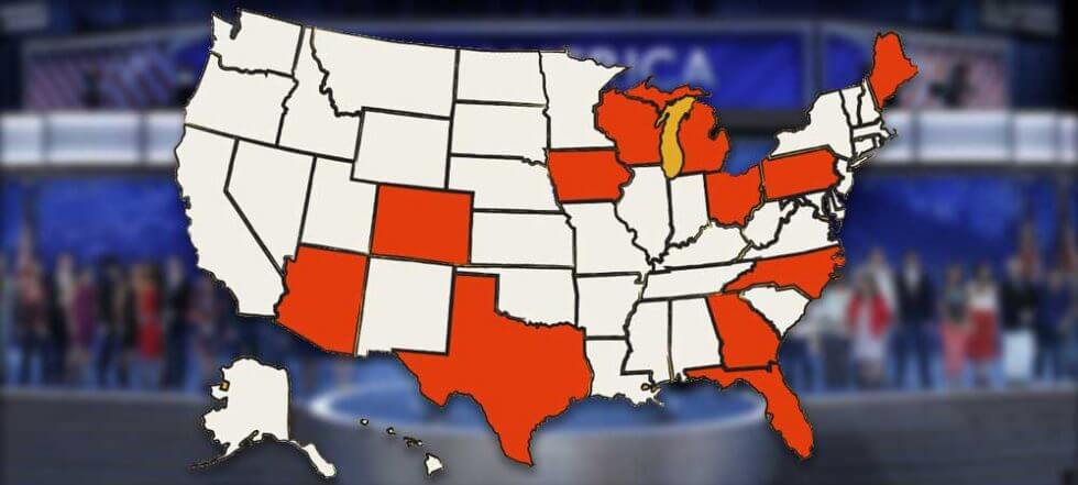 2020 Presidential Election Odds For Swing States FL, Ohio, PA